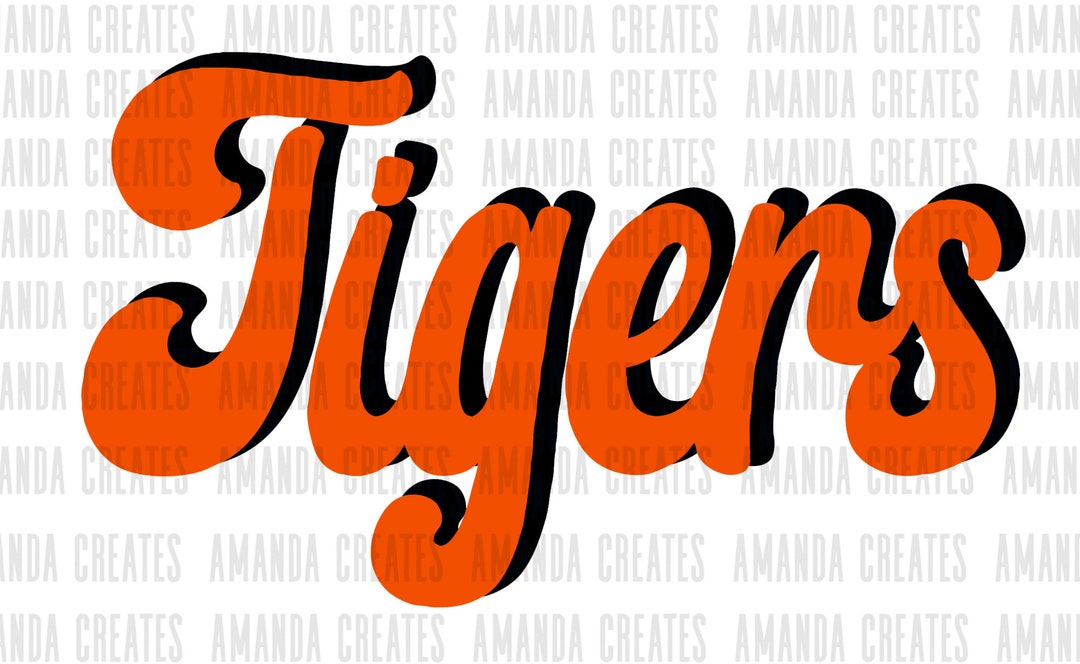 Retro Orange Black Tigers PNG, SVG, Digital File - Etsy