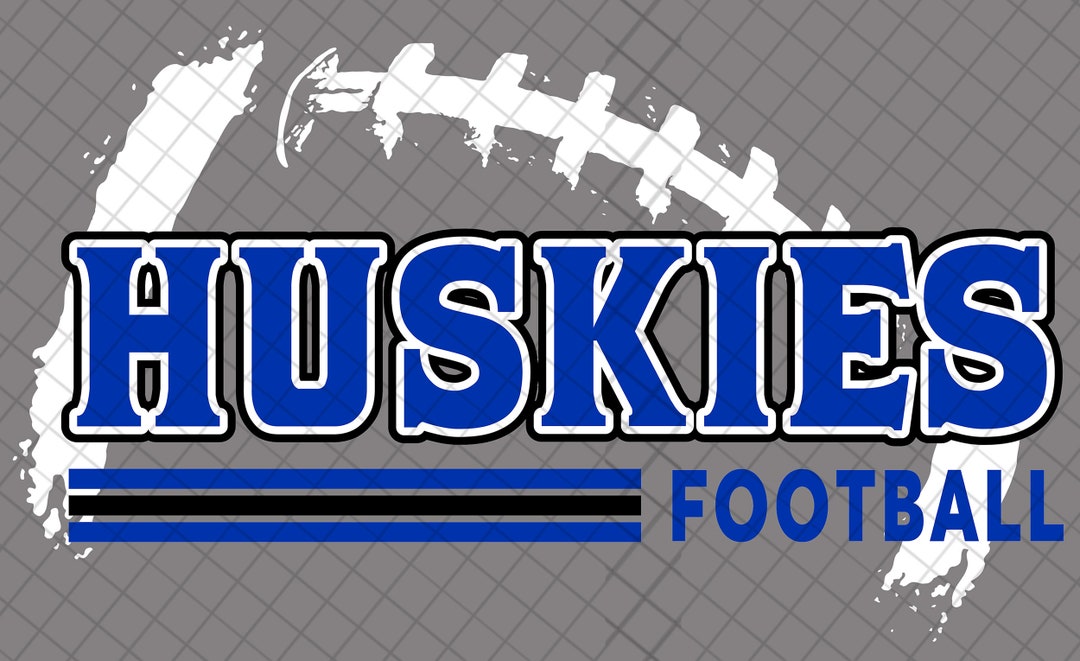 Huskies Football PNG: Royal & Black Digital Design (instant Download ...