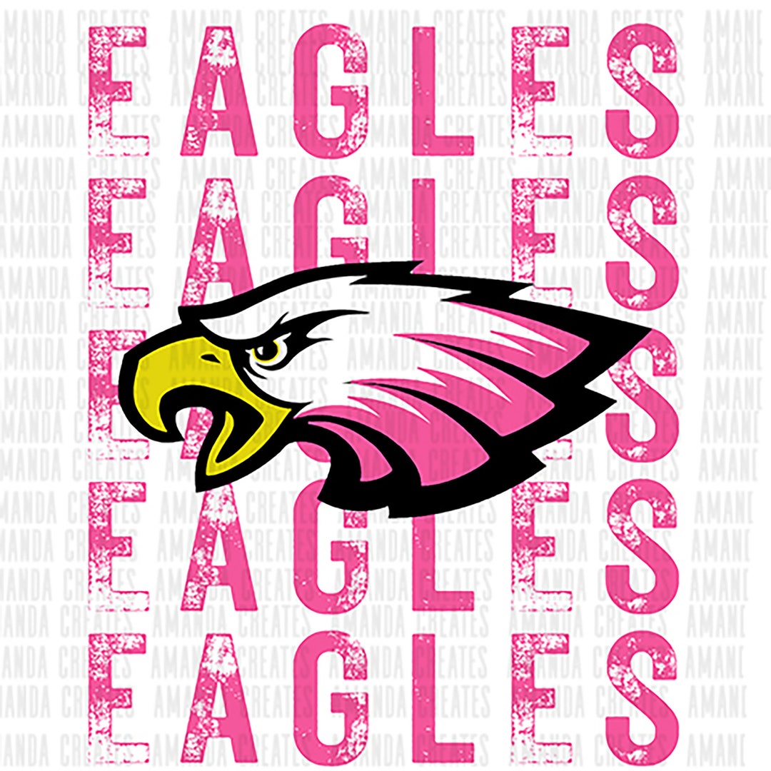 Eagles Distressed Mascot Design Pink PNG, Digital Download - Etsy