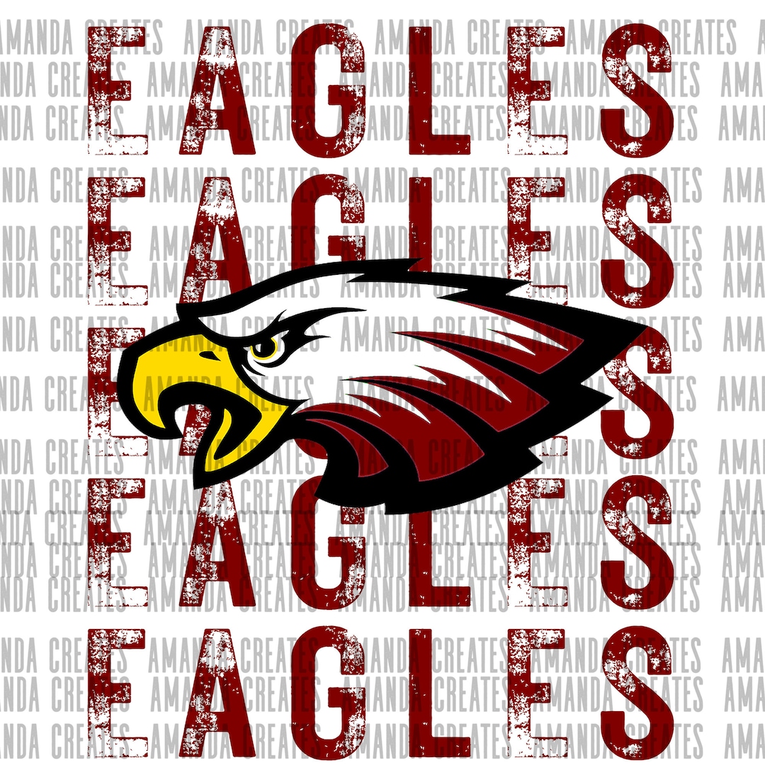 Eagles Distressed Mascot Design Maroon PNG, Digital Download - Etsy