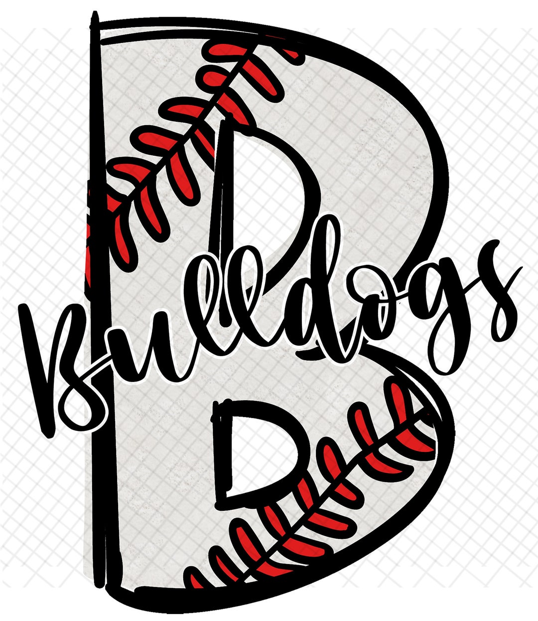 Distressed Baseball Bulldogs PNG: Mascot Shirt Design (digital Download ...
