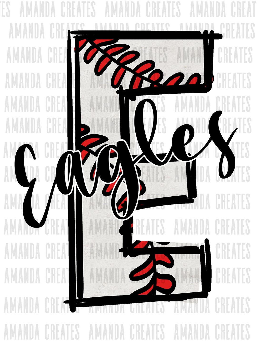 Baseball Distressed E Eagles PNG, Digital Download - Etsy