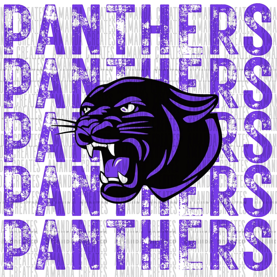 Panthers Distressed Mascot, Purple, Design PNG, Digital Download - Etsy