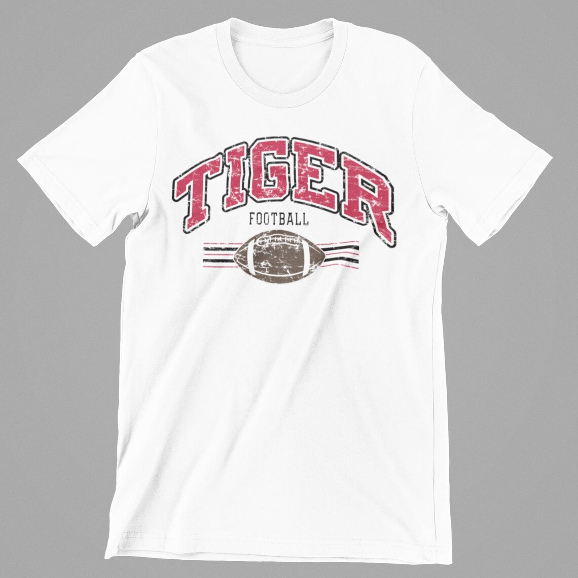 Distressed Tiger Football PNG: School Spirit Graphic (digital Download ...