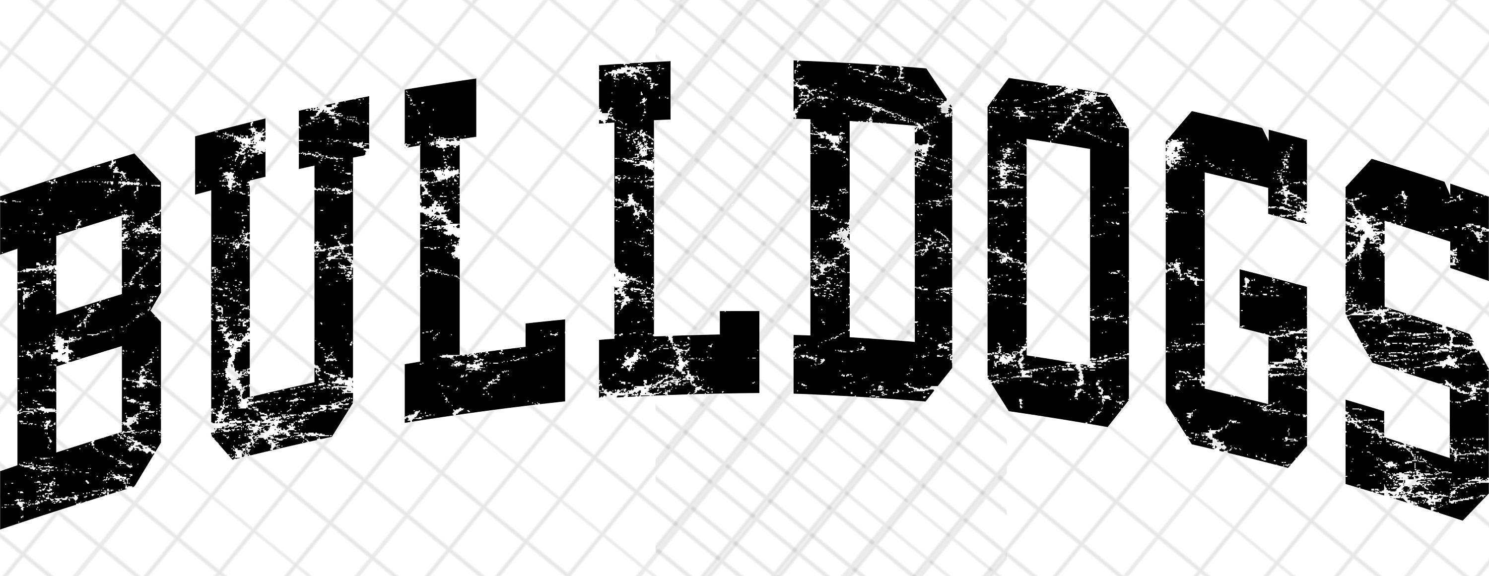 Black Bulldogs Distressed Collegiate PNG, Minimalistic Mascot Digital ...