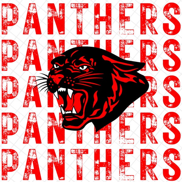 Panthers Red and Black Png - Etsy