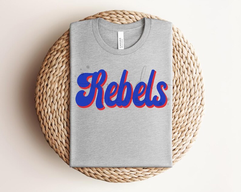Retro Red Blue Rebels PNG, SVG, Digital File - Etsy