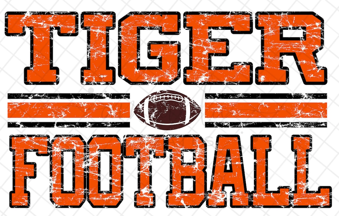 Vintage Tiger Football Mascot Design PNG & JPG, Digital Download ...