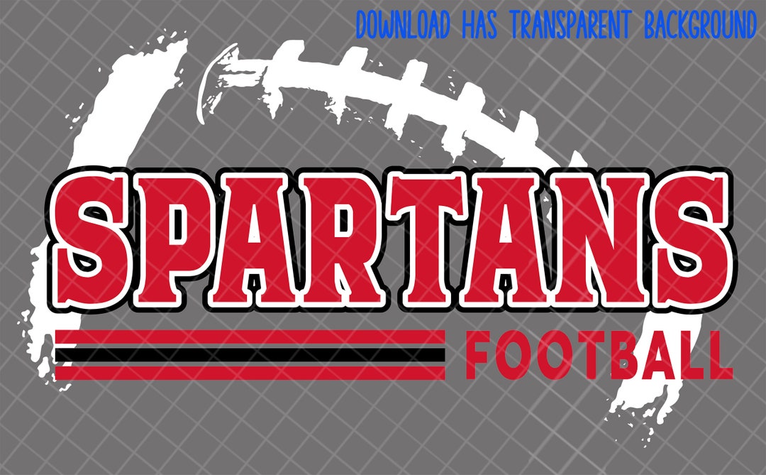 Spartans Football Digital Design: Red & Black PNG - Perfect for ...