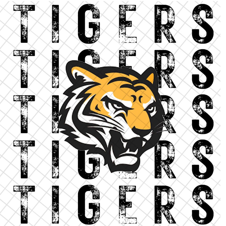 Tigers Distressed Mascot Design PNG Digital Download - Etsy