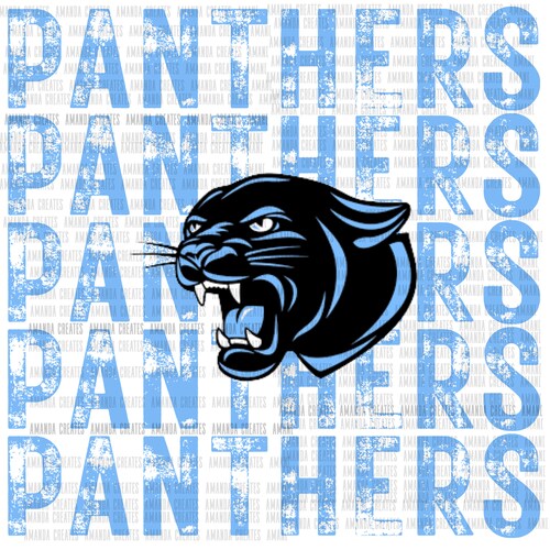Panthers Png Distressed Retro Vintage Letters Files Digital - Etsy