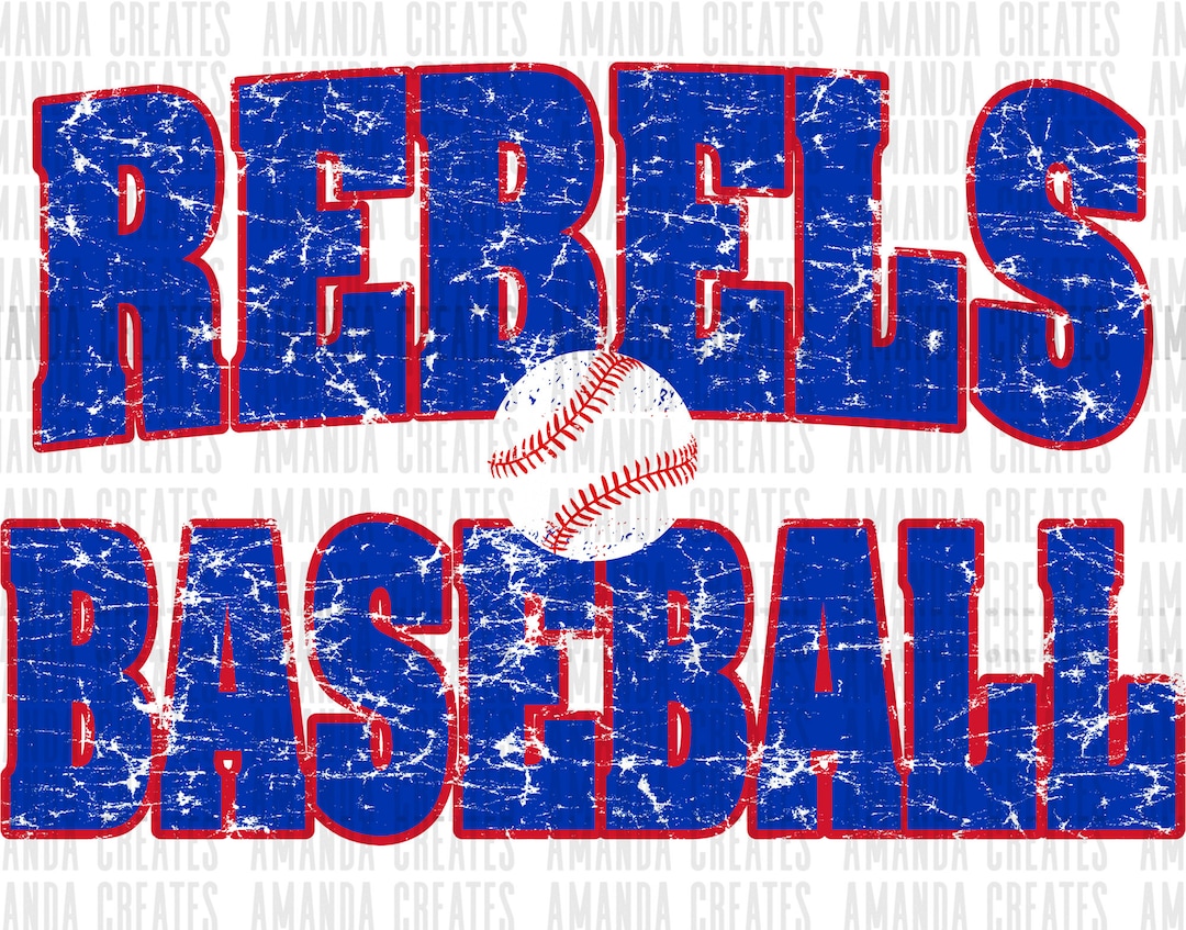 Rebels Baseball Distressed Mascot Design PNG, Digital Download - Etsy