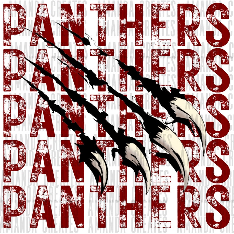 Panthers Claw Distressed Mascot Design PNG, Digital Download - Etsy