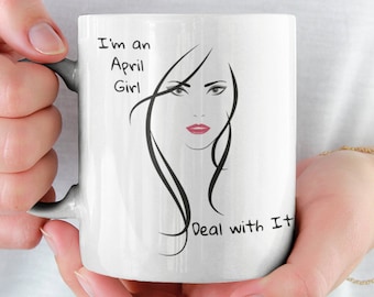 April Girls Are Sunshine Mug. April Gift. April Birthday Gift. April ...