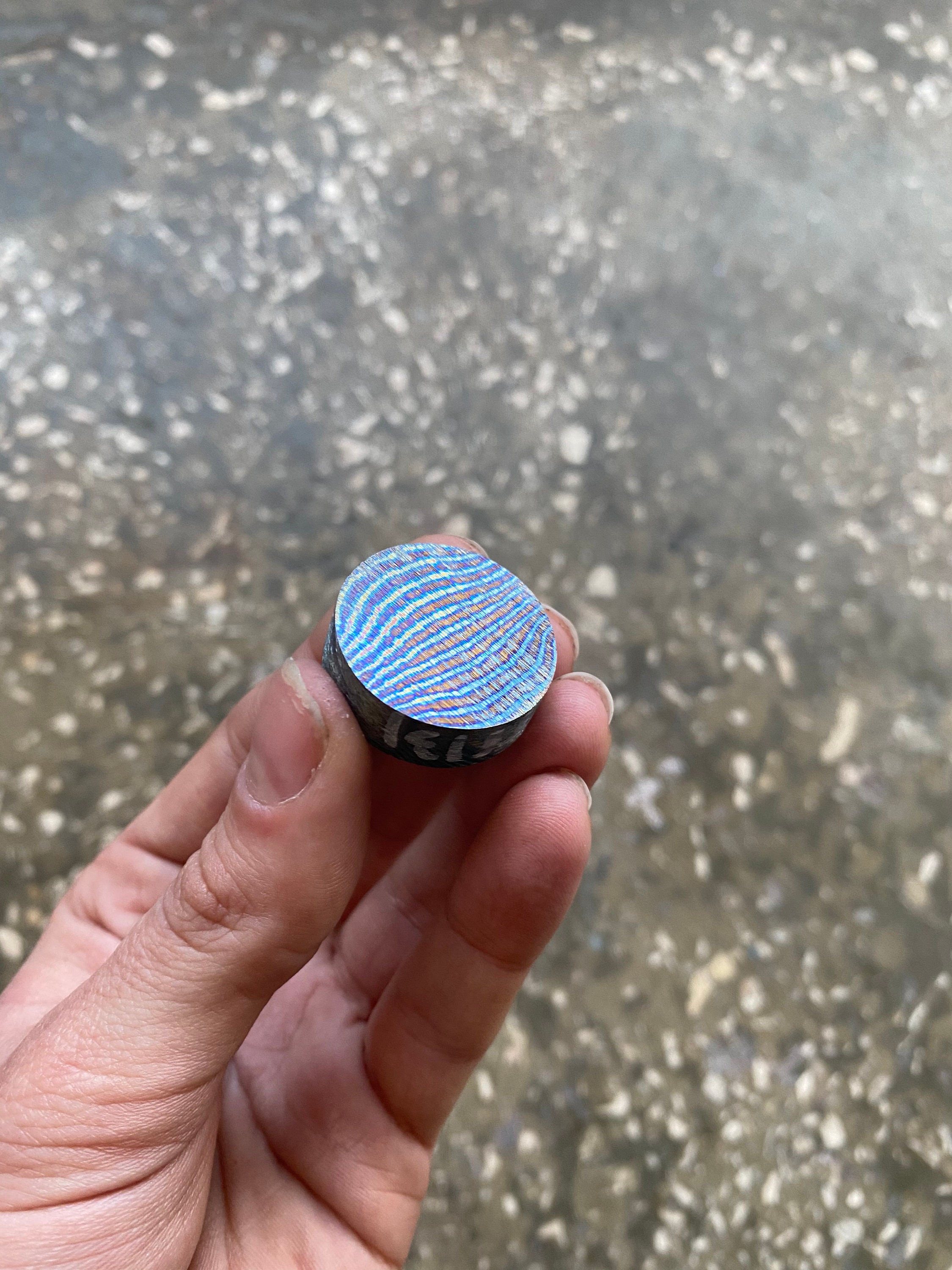 Timascus Titanium Damascus for ring diameter 25mm098inch | Etsy