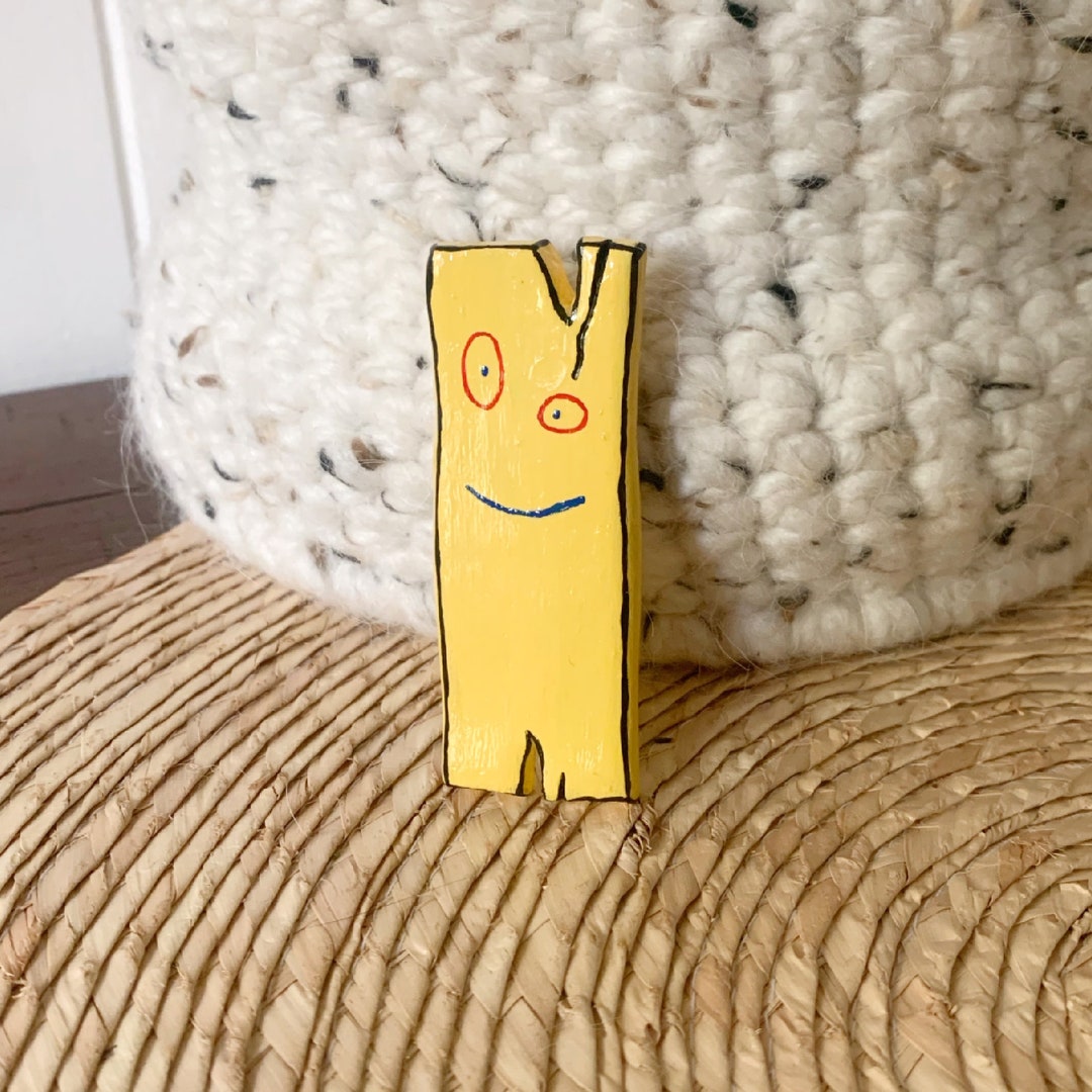 Smiling Wood Plank Clay Fridge Magnet - Etsy