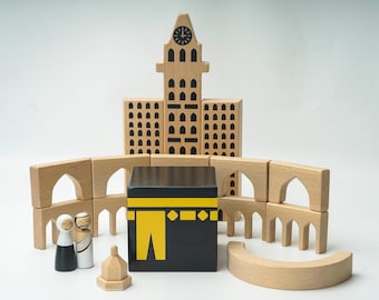 Mini Wooden Masjid Blocks 5psc Toys for Kids Crafts Kids - Etsy
