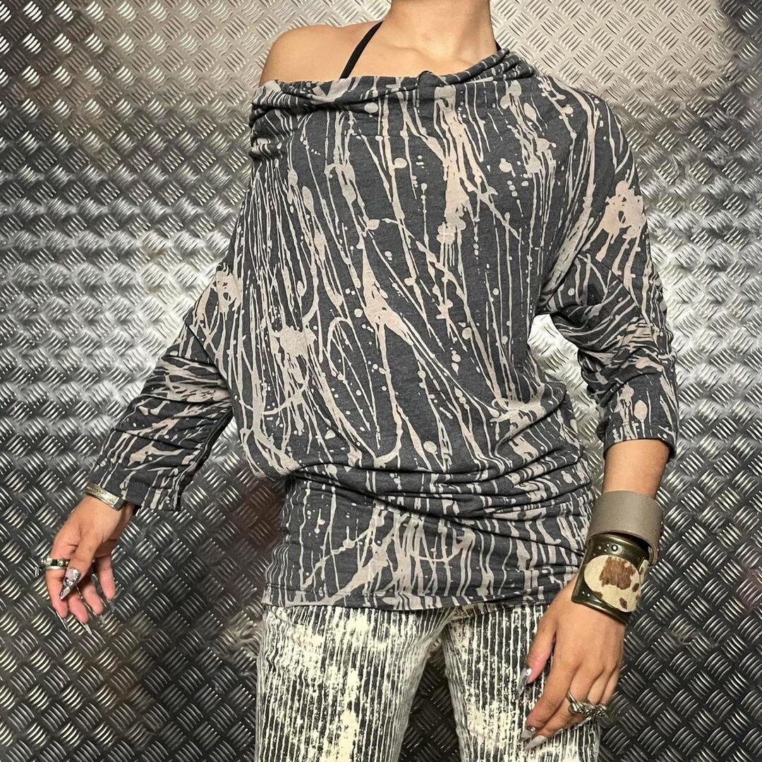 Splatter Cut-out Studded Top - Etsy