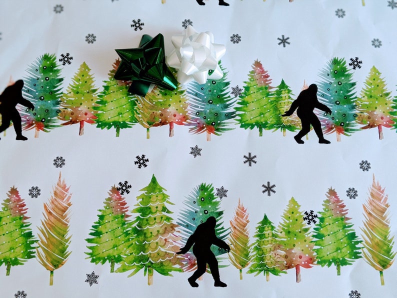 Sasquatch Bigfoot Wrapping Paper - Etsy