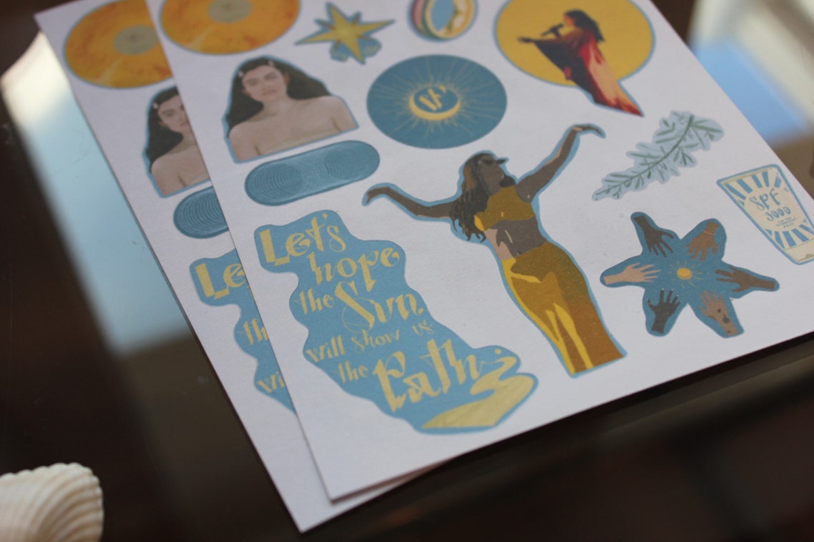 Lorde Stickers, Solar Power Stickers, Solar Power Album, Lorde ...