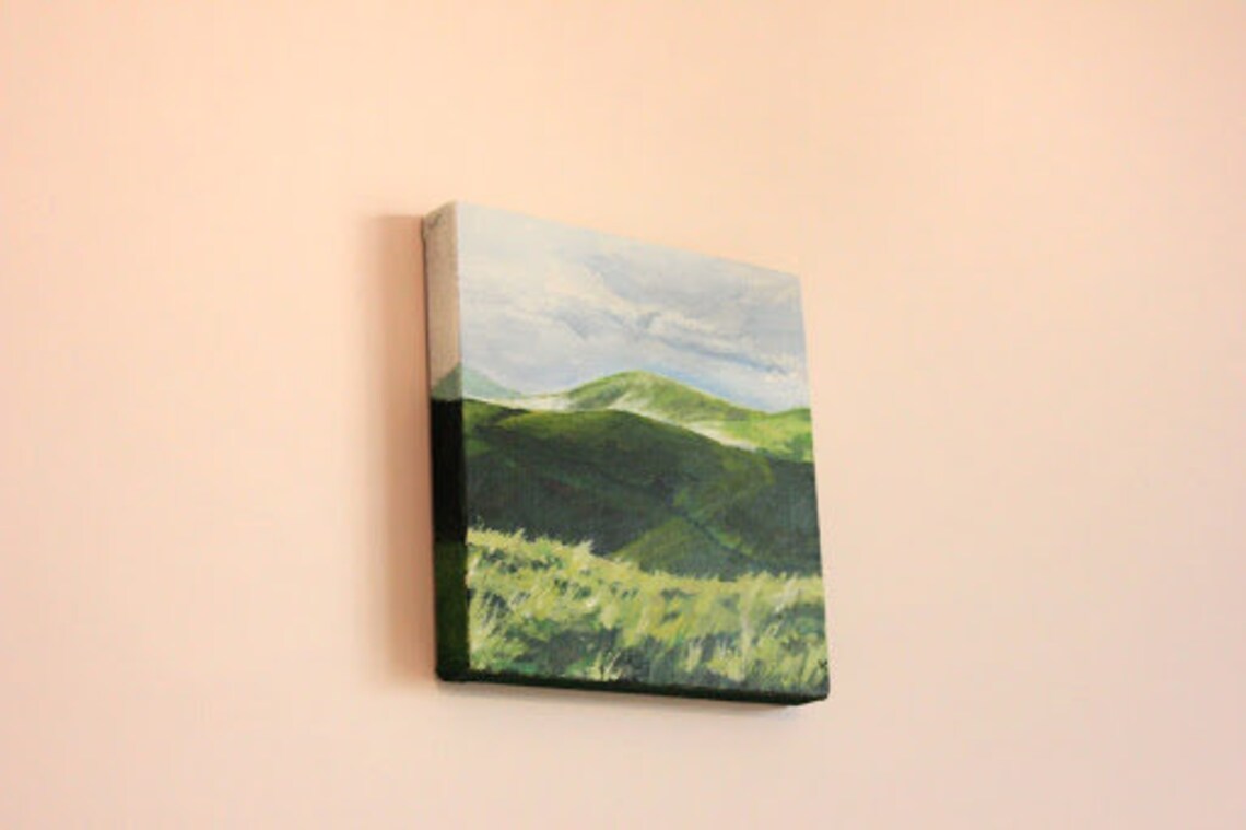 Small Acrylic Landscape, Art Wall Decor, Fine Artwork, Painting on ...