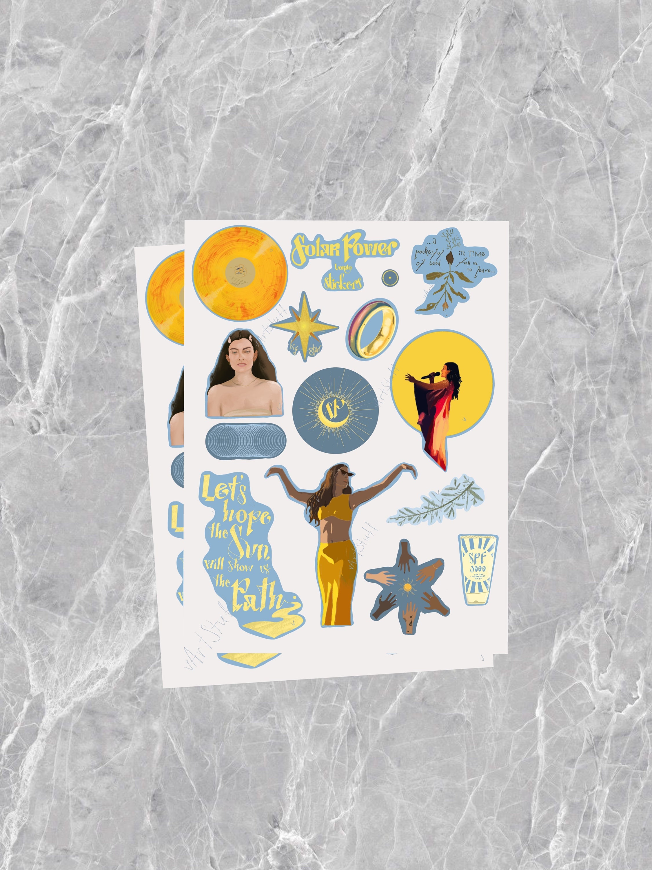 Lorde Stickers, Solar Power Stickers, Solar Power Album, Lorde ...