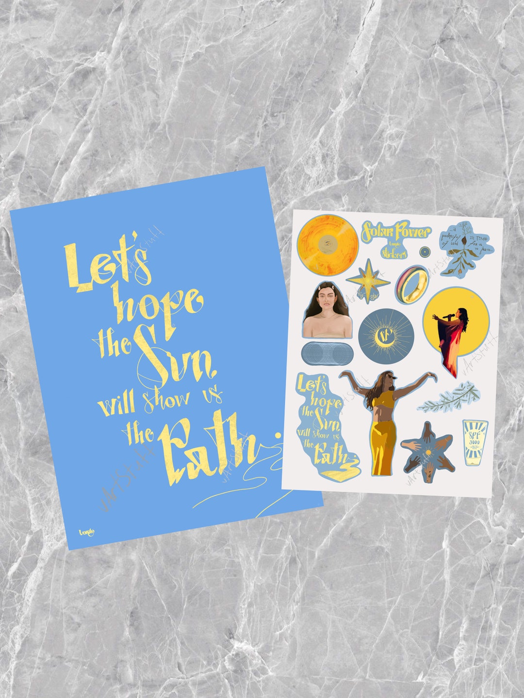 Lorde Art Print, Lorde Stickers, Lorde Solar Power, Lorde Aesthetic ...