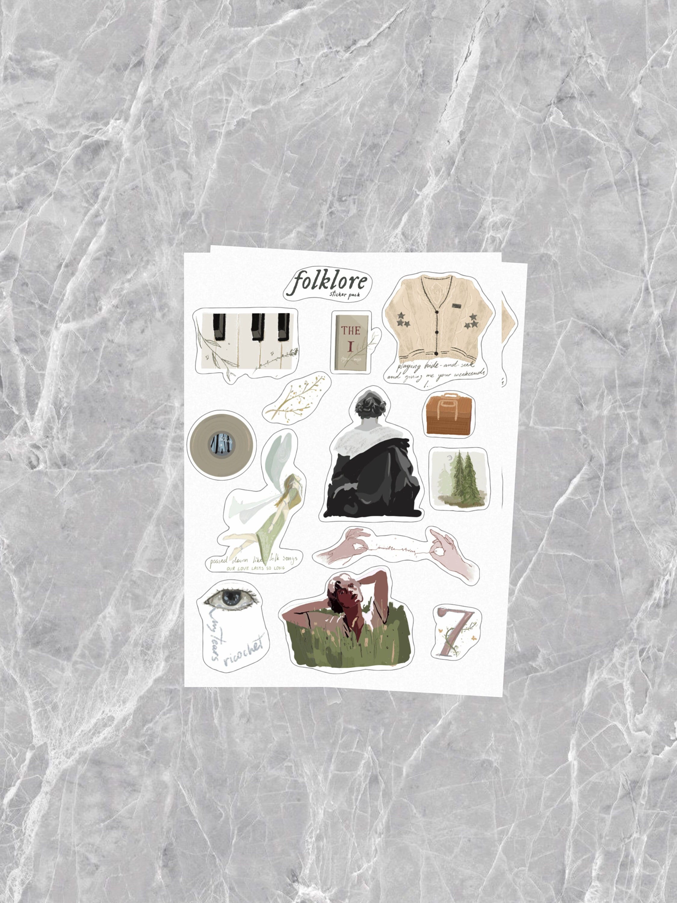 Folklore Stickers, Taylor Swift Stickers, Folklore Taylor Swift Album ...