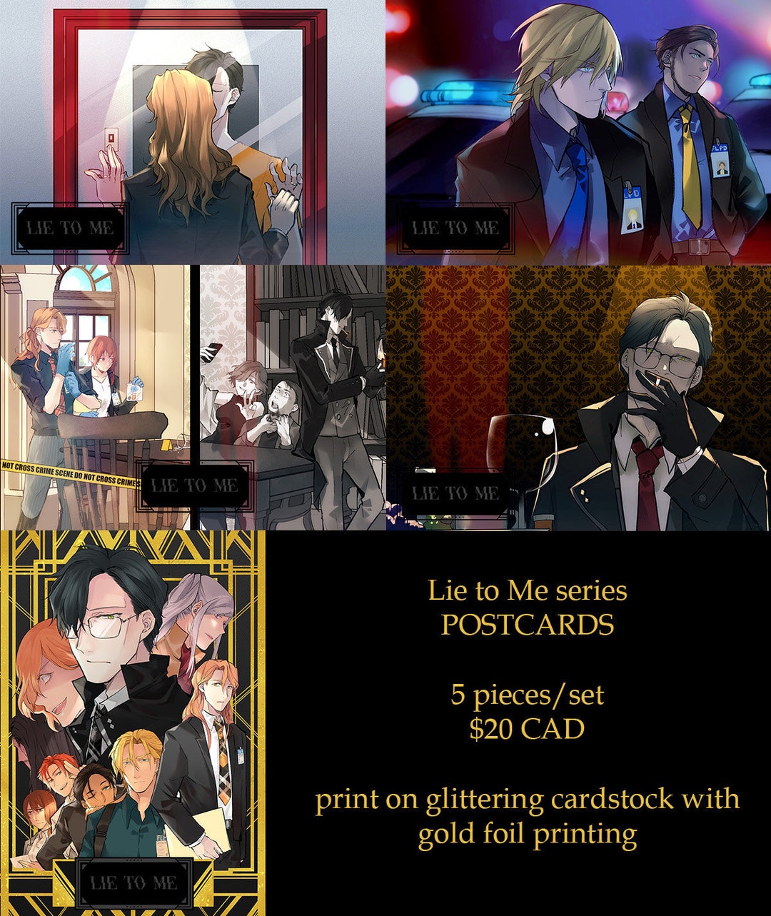 FE3H Hubert/ferdinand -LIE TO ME- Postcard Set - Etsy