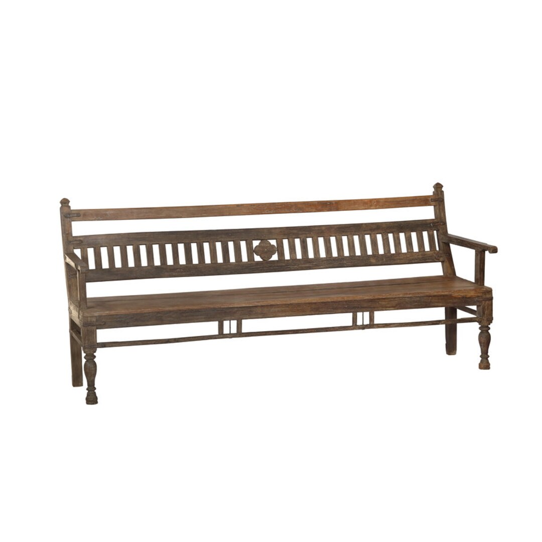 Antique Indian Spanish Colonial Style Teakwood Bench - Etsy