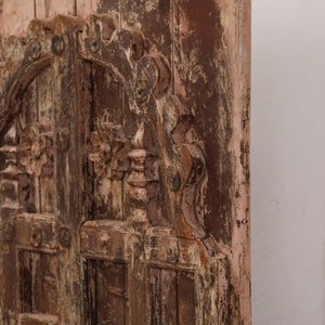 Antique Indian Painted Teakwood Window on Iron Stand - Etsy