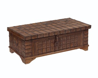 Antique Indian Painted Pitara Chest Coffee Table | Etsy