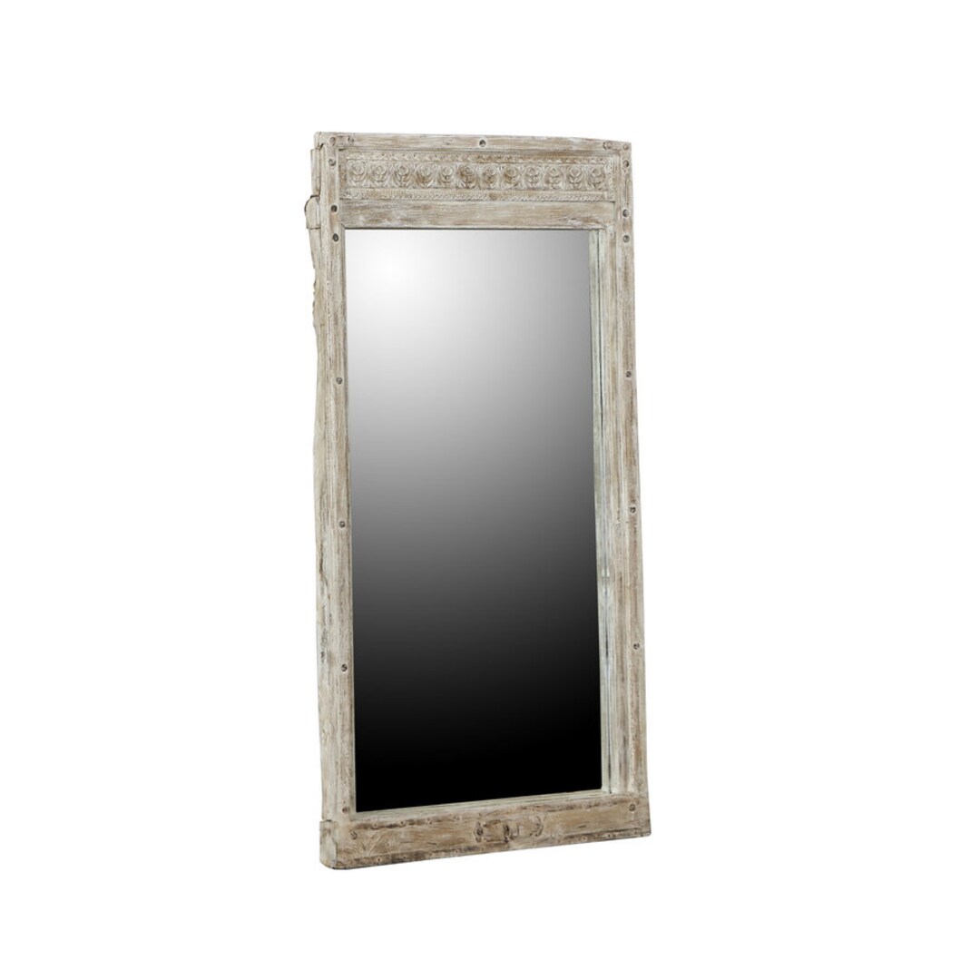 Antique Indian Bleached/washed Teak Mirror Frame - Etsy
