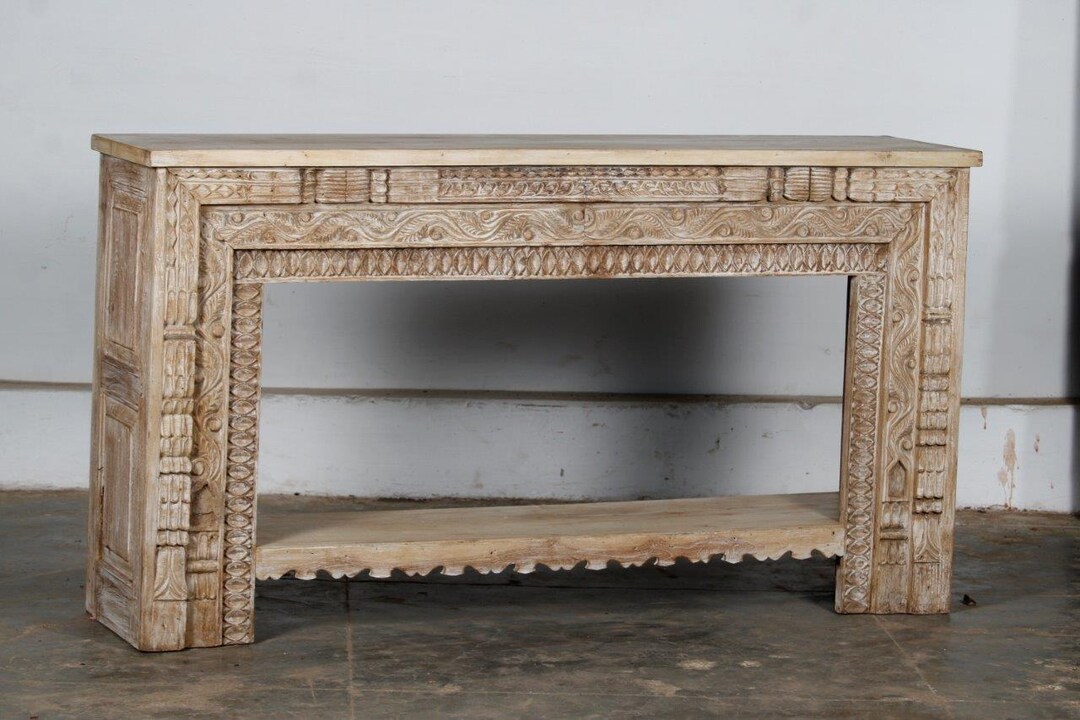 Console Table Made From Antique Indian Architectural Elements - Etsy