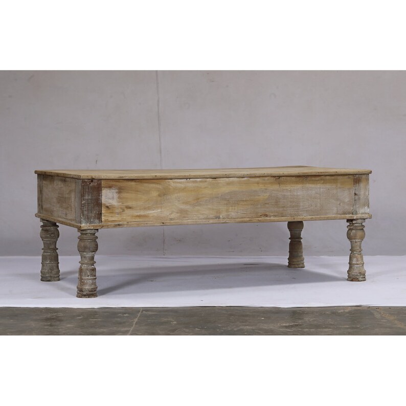 Antique Indian Teakwood 3-drawer Low Table - Etsy