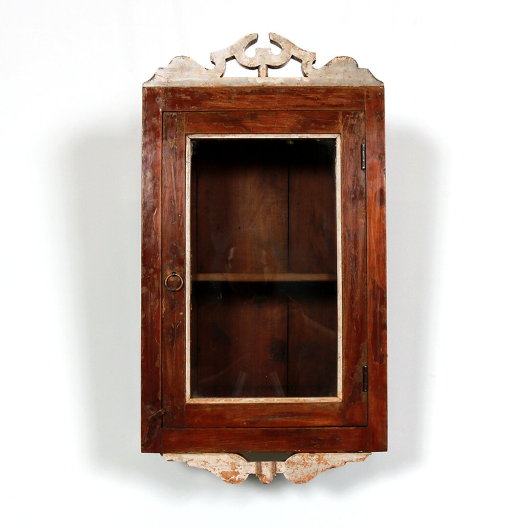 Vintage Indian Teakwood Small Hanging Cabinet - Etsy