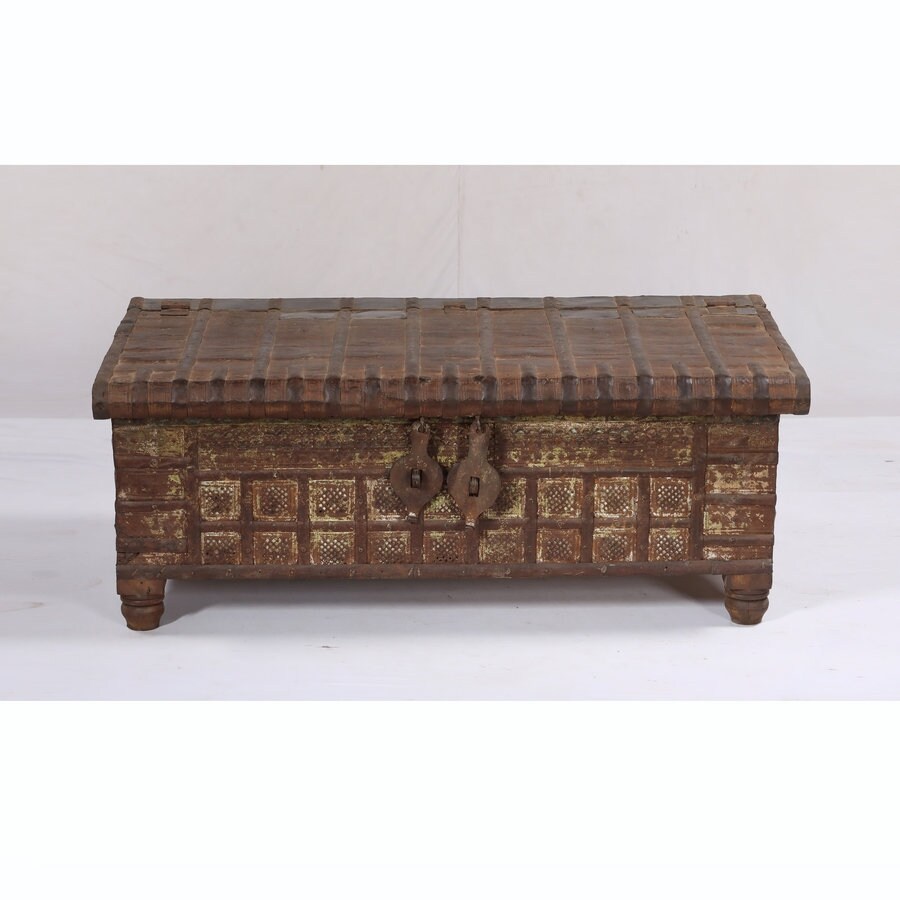 Antique Indian Painted Pitara Chest Coffee Table | Etsy