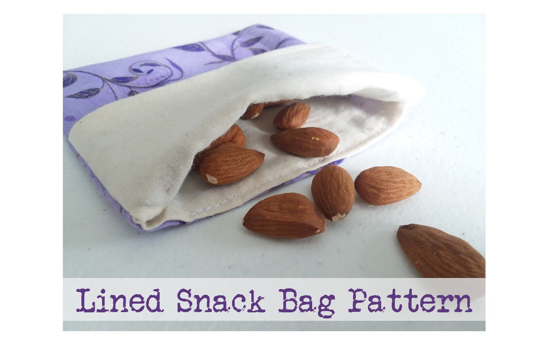 Snack Bag Pattern Snack Bag Tutorial Wet Bag Tutorial Lined | Etsy