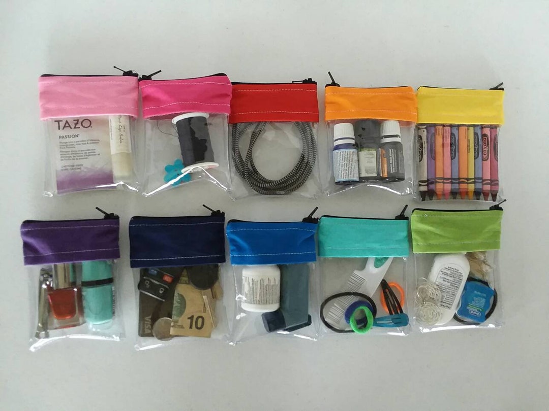 Mini Clear Vinyl Zipper Pouch: Notions Bag, Small Parts Organizer - Etsy
