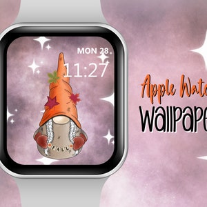 Fall Gnome Apple Watch Face Wallpaper, Gnome Apple Watch Face, Watch ...