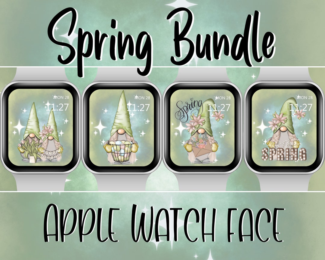 Spring Apple Watch Face Wallpaper Bundle, Easter Apple Watch Face ...