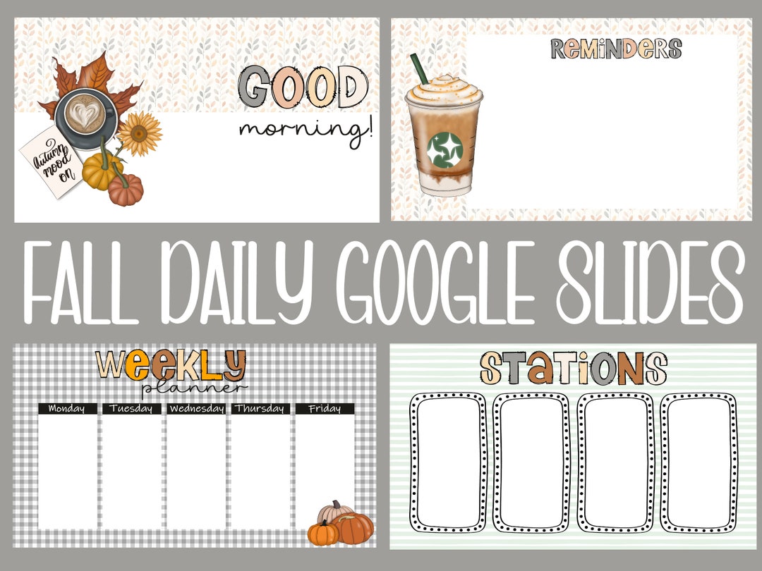 Fall Themed Classroom Google Slides: Weekly Agenda (digital Download ...