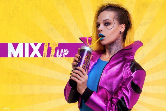 Cyberpunk 2077 Cosplay Poster Soda Drink Pinup Print | Etsy