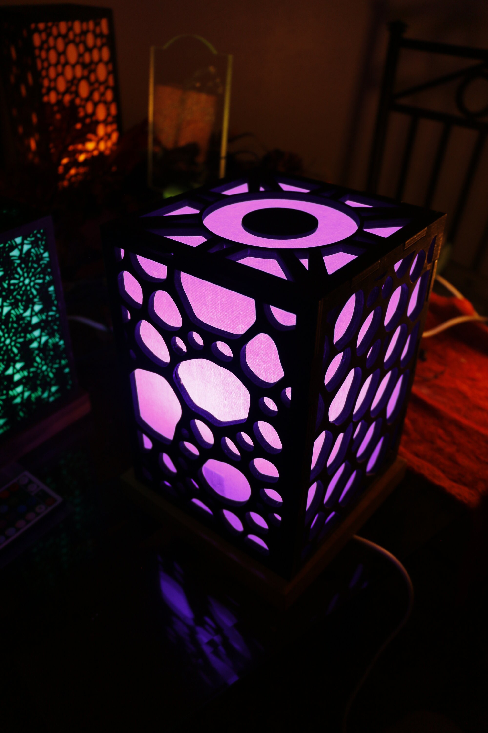 Decorative Table Lamps With Rice Paper Shades - CNC and Laser Cut - Etsy
