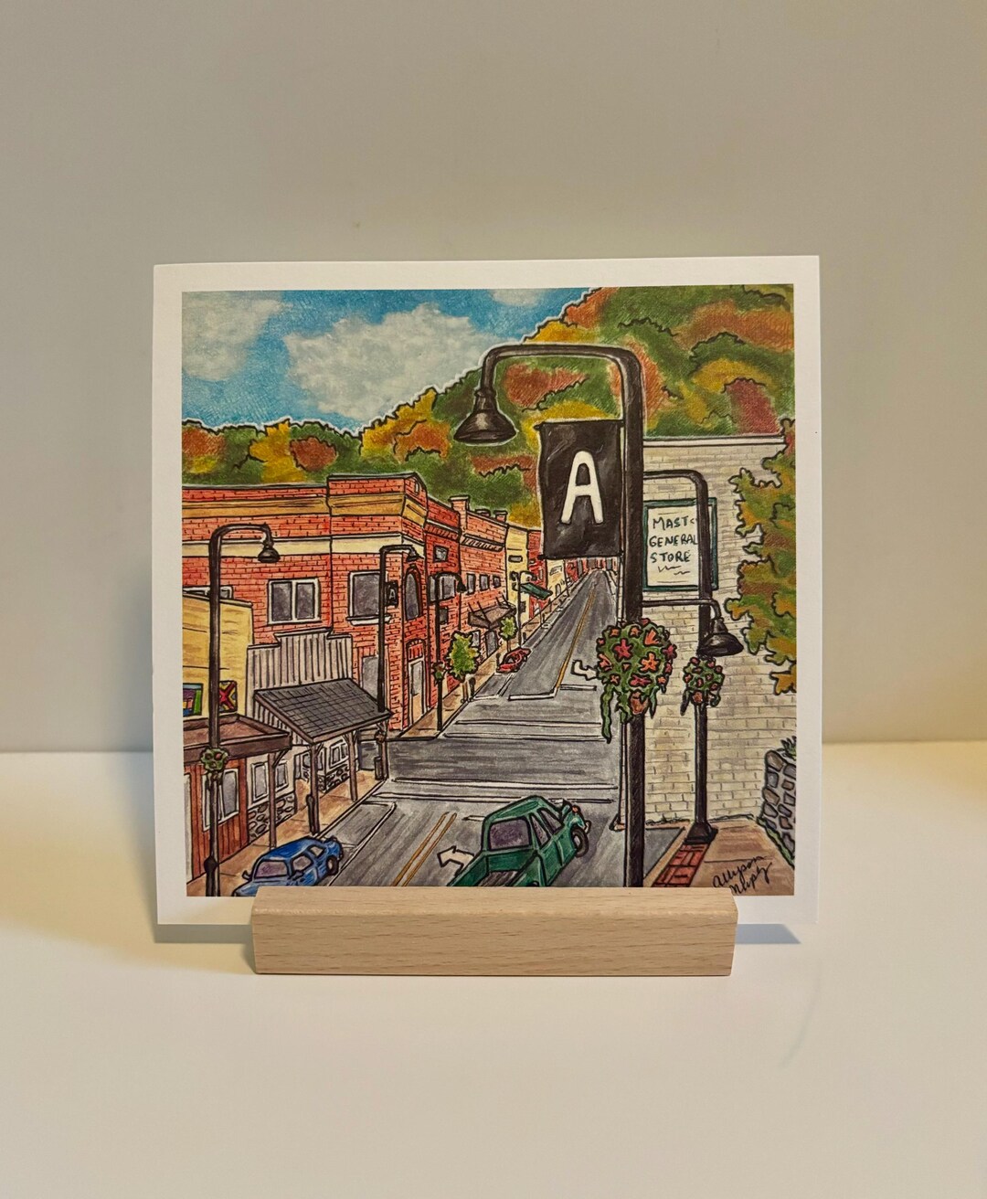 King Street Watercolor Print | Boone, NC Art - Etsy