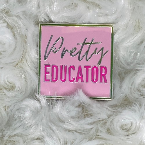 Pretty Silver Enamel Lapel Pin - Etsy