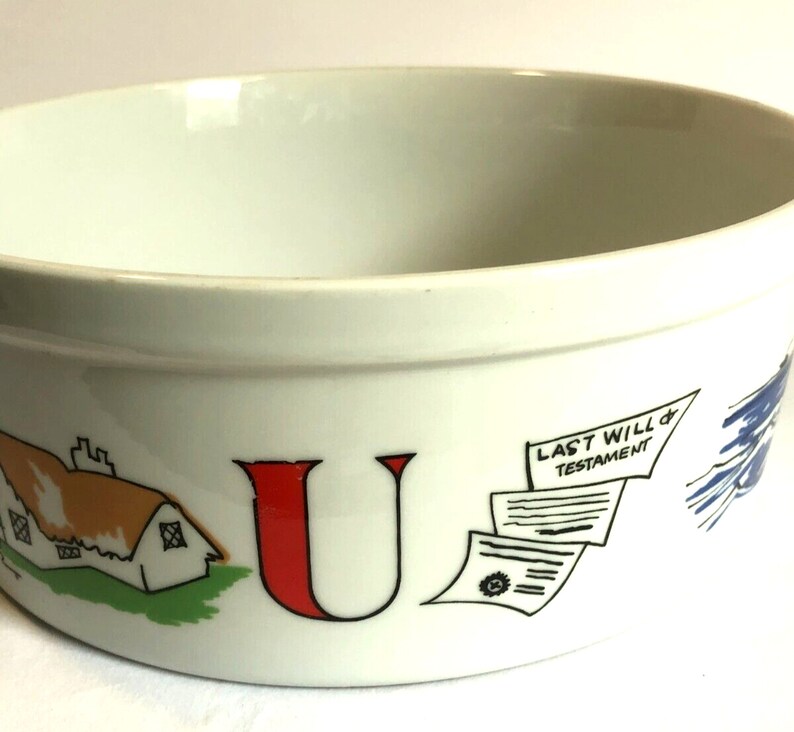 Vintage Rebus Picture Word Puzzle Taste Setter Casserole Bowl Within ...