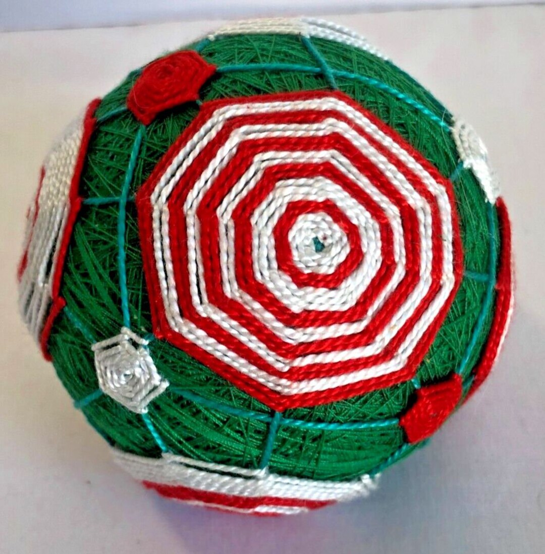 Vintage Temari Ball Japanese Traditional Thread Folk Art - Etsy