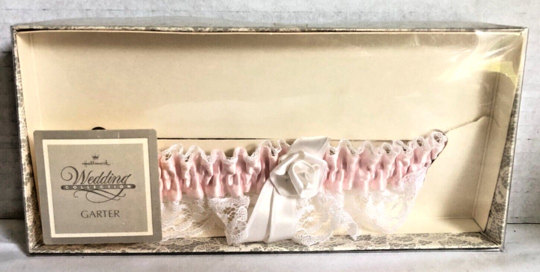 Vintage Hallmark Pink White Satin Bridal Leg Garter Wedding - Etsy