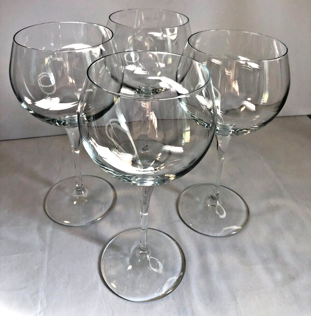 Set of 4 Bormioli Rocco Riserva Barolo Wine Star Glasses Barware Made ...